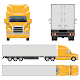 Semi Trailer Truck Template, Vectors | GraphicRiver