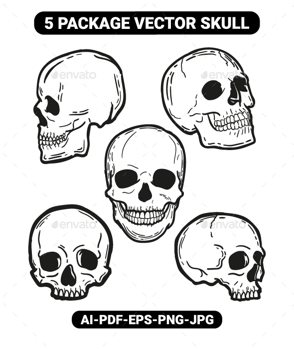 Skull Vector Illustration Package, Vectors | GraphicRiver