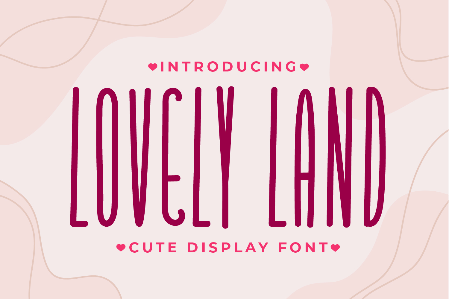 Lovely Land - Cute Display Font, Fonts | GraphicRiver