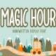 Magic Hour - Handwritten Display Font, Fonts | GraphicRiver