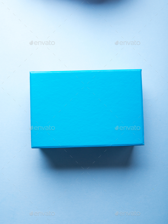 Blue box on pastel abstract background Stock Photo by tenkende | PhotoDune