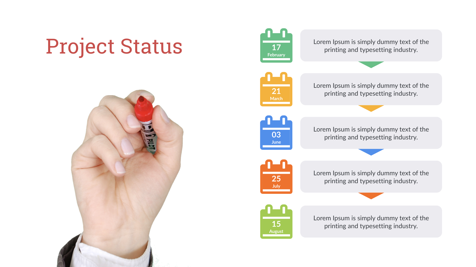 Project Status Keynote Presentation Template, Presentation Templates