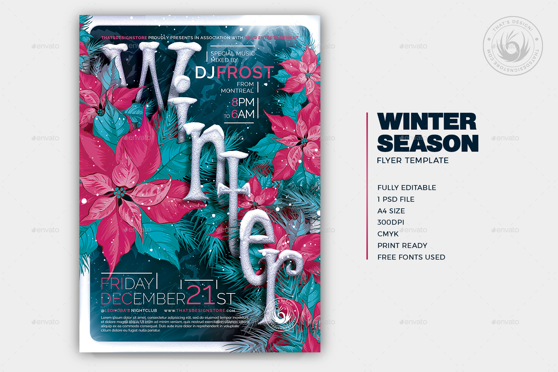 Winter Season Flyer Template V2, Print Templates | GraphicRiver