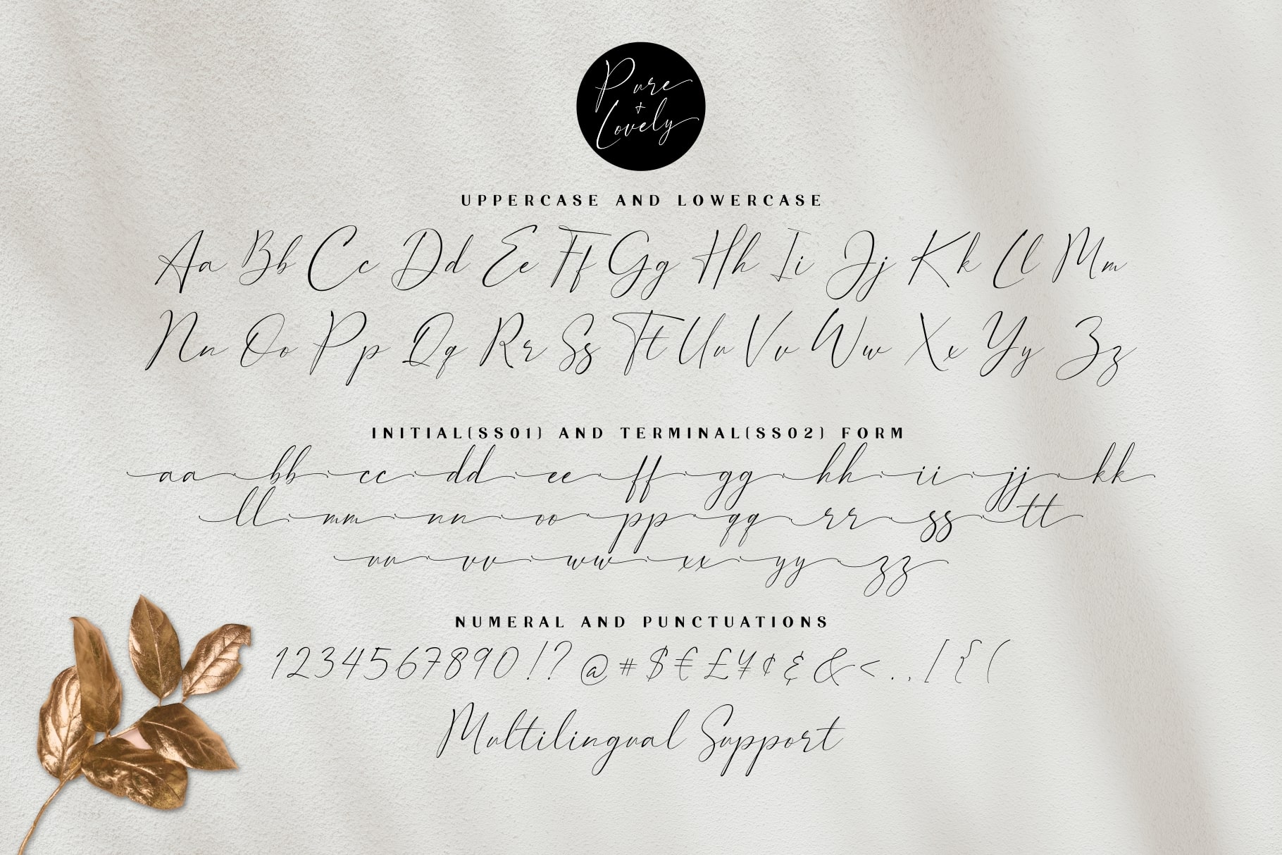 Pure & Lovely - pretty calligraphy by javapep | GraphicRiver