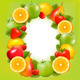 Frame made of fresh juicy fruit, Vectors | GraphicRiver