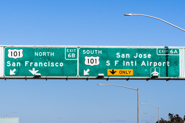 Freeway interchange signage Stock Photo by SundryPhotography | PhotoDune