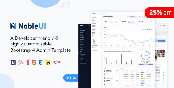 NobleUI - Admin & Dashboard Template | themeforest