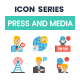 85 Press and Media Icons | Pasteline Series, Icons | GraphicRiver
