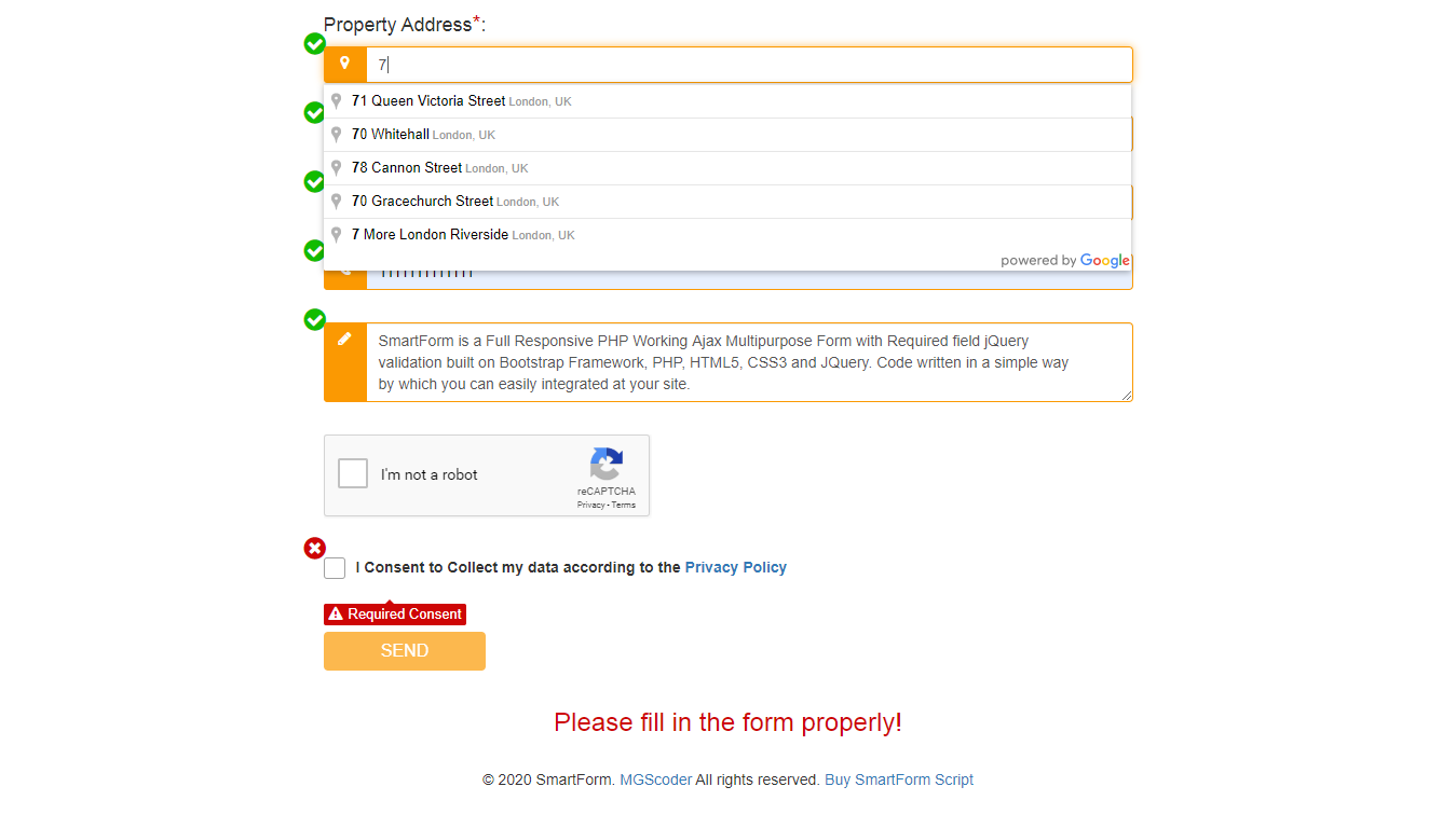 Smartform Php Working Ajax Advanced Multipurpose Form By Mgscoder