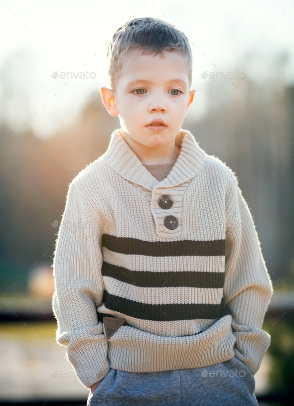 Child portrait beautiful little boy Stock Photo by leszekglasner ...