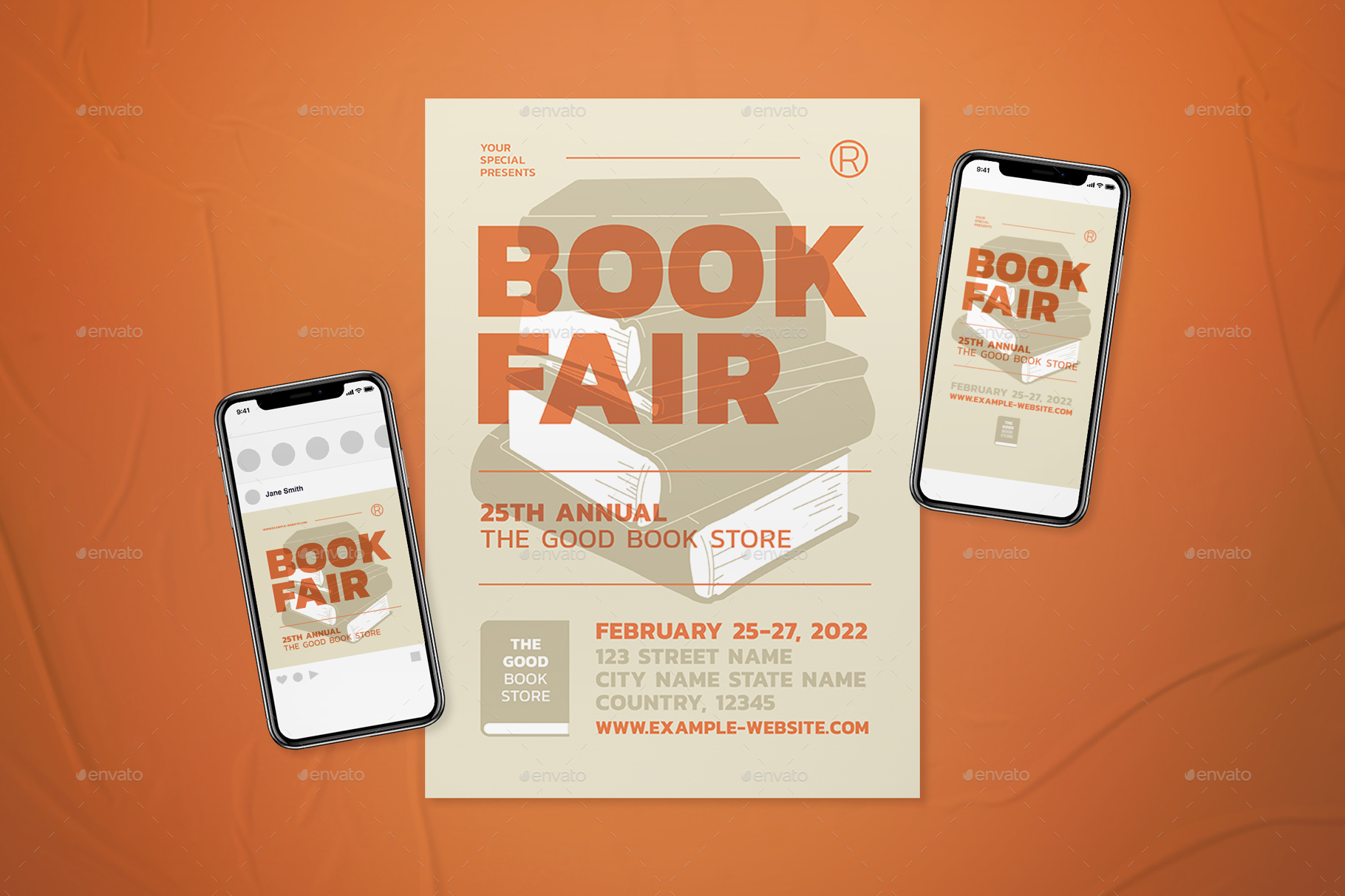 Book Fair Event Flyer Set, Print Templates | GraphicRiver