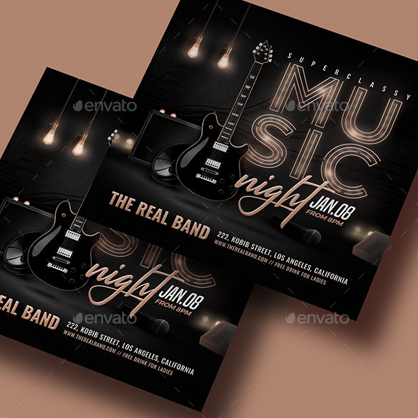 Rock Night Flyer, Print Templates | GraphicRiver