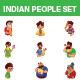Indian People Sticker Set, Vectors | GraphicRiver