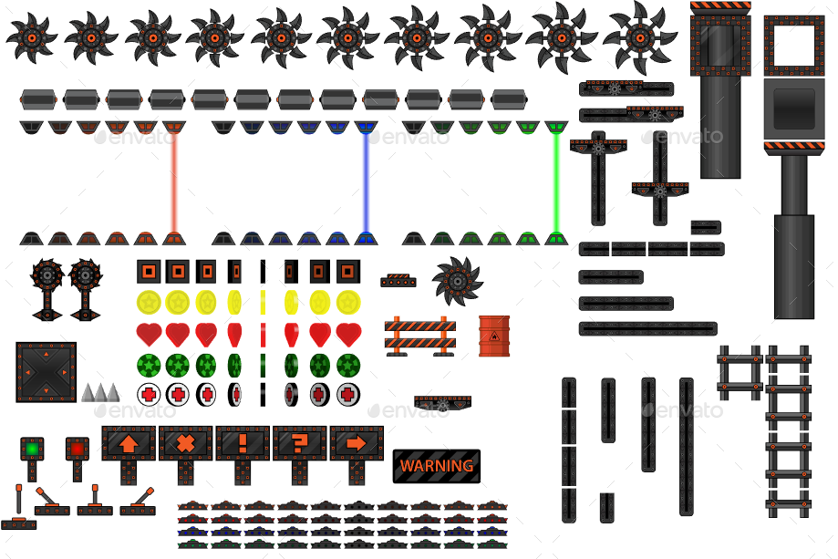 2D Platformer Game Tileset 2, Game Assets | GraphicRiver