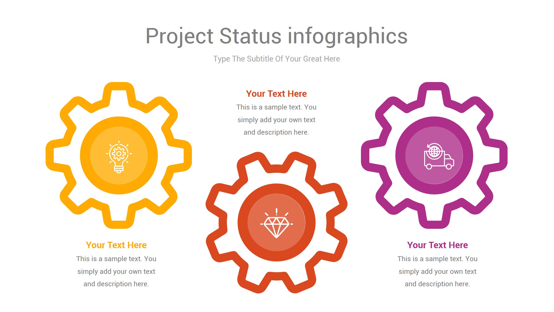 Project Status Infographics Keynote Template, Presentation Templates