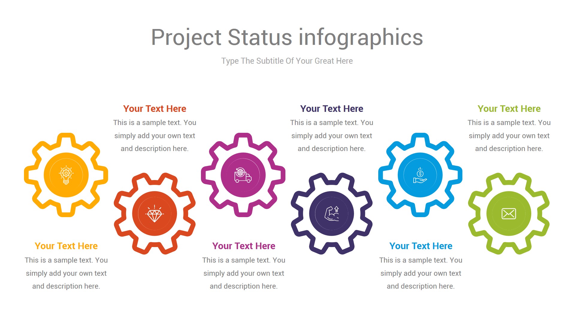 Project Status Infographics Keynote Template, Presentation Templates