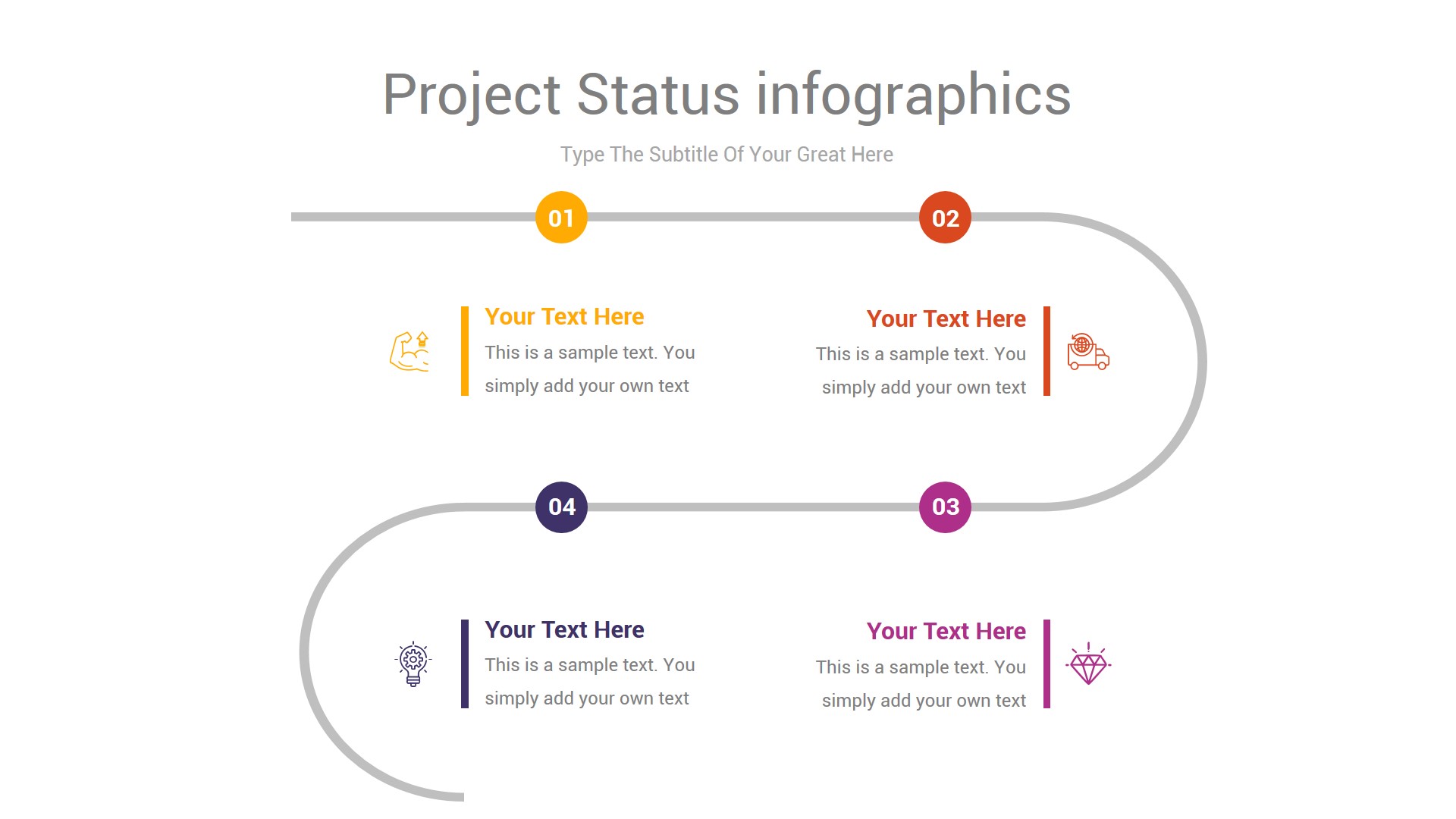 Project Status Infographics Keynote Template, Presentation Templates