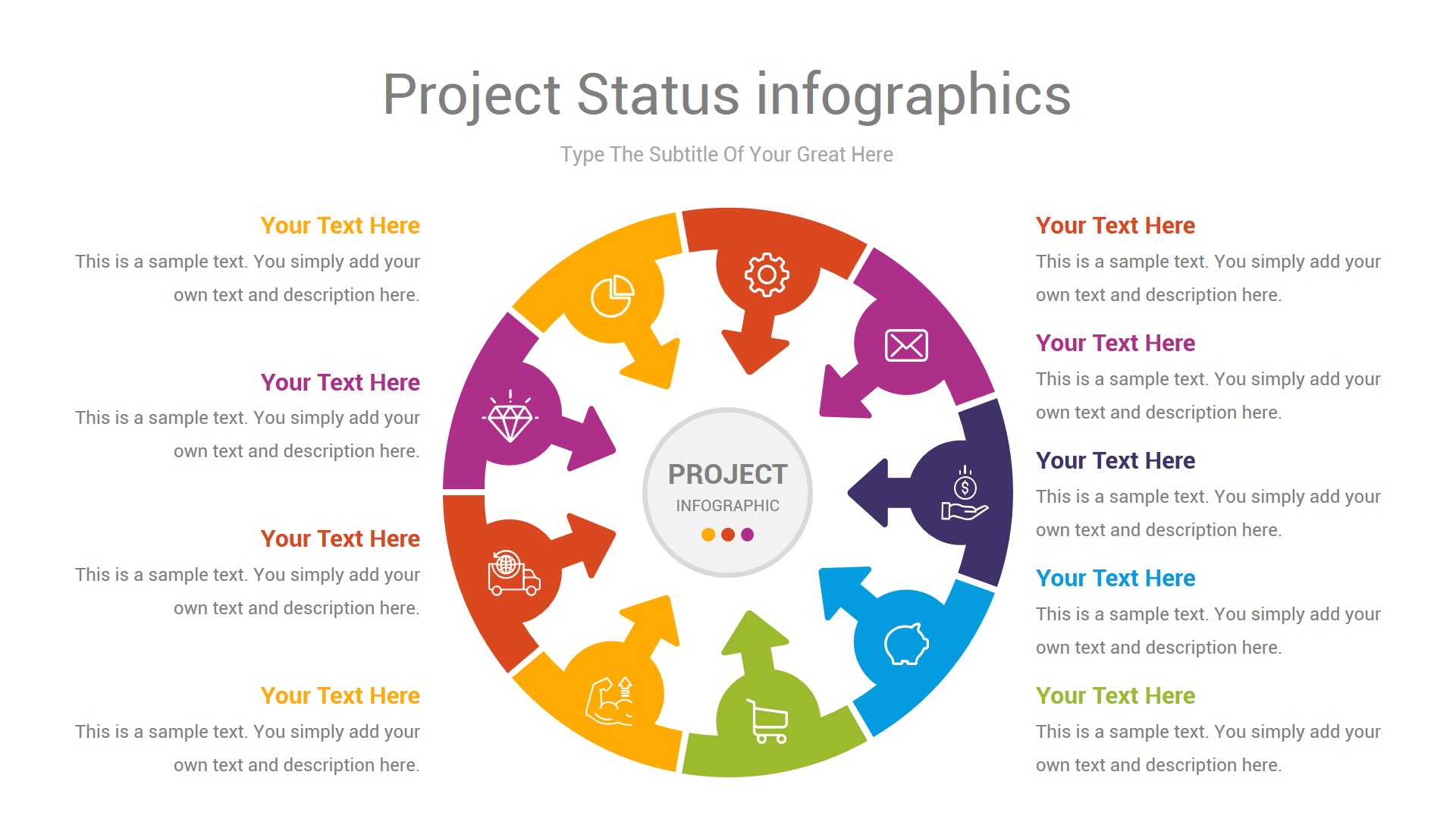 Project Status Infographics Keynote Template, Presentation Templates