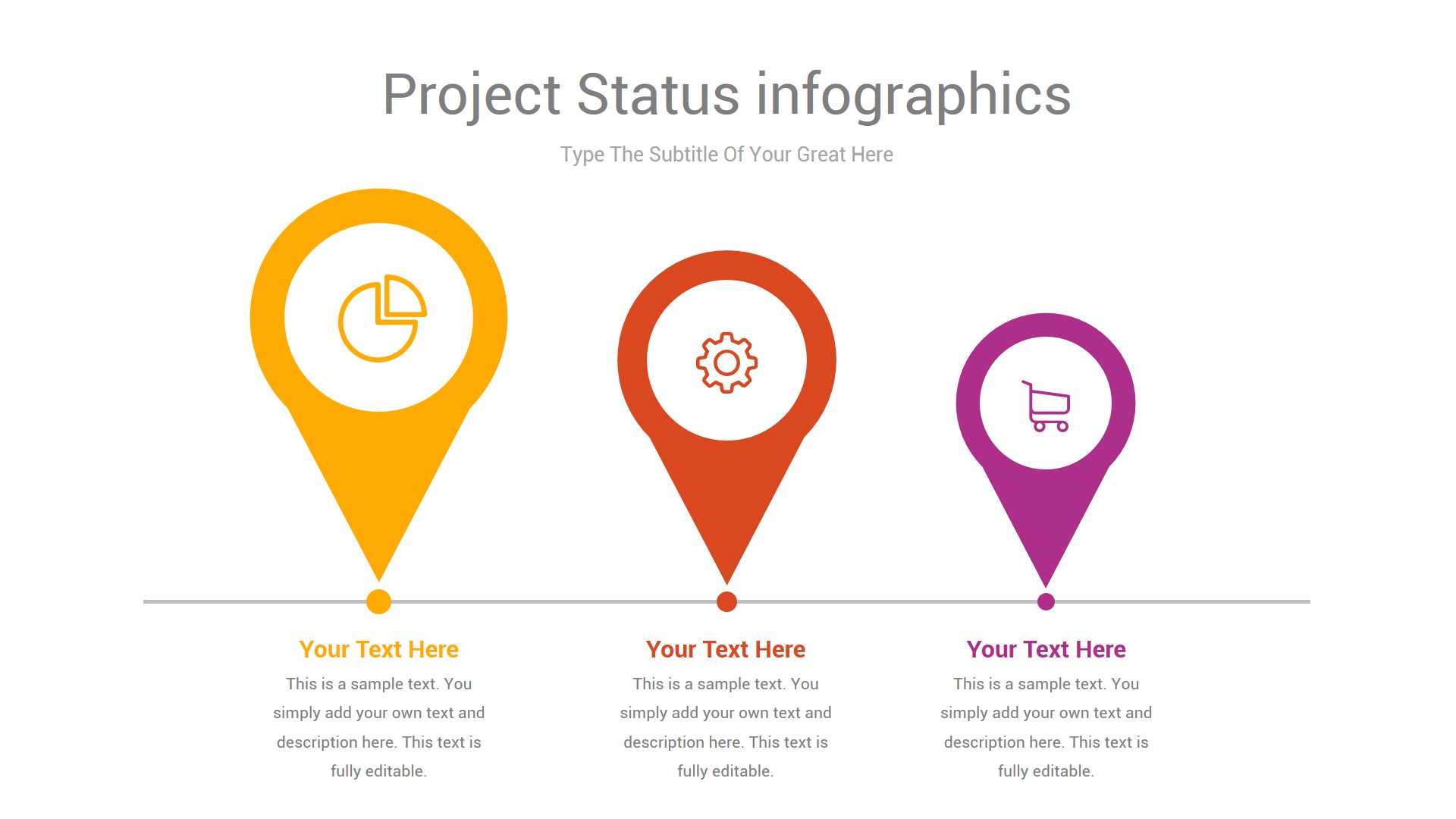 Project Status Infographics Keynote Template, Presentation Templates