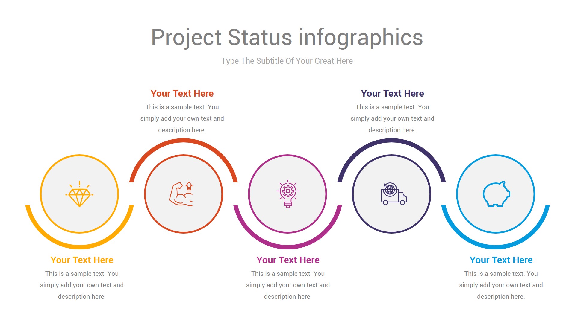 Project Status Infographics Keynote Template, Presentation Templates