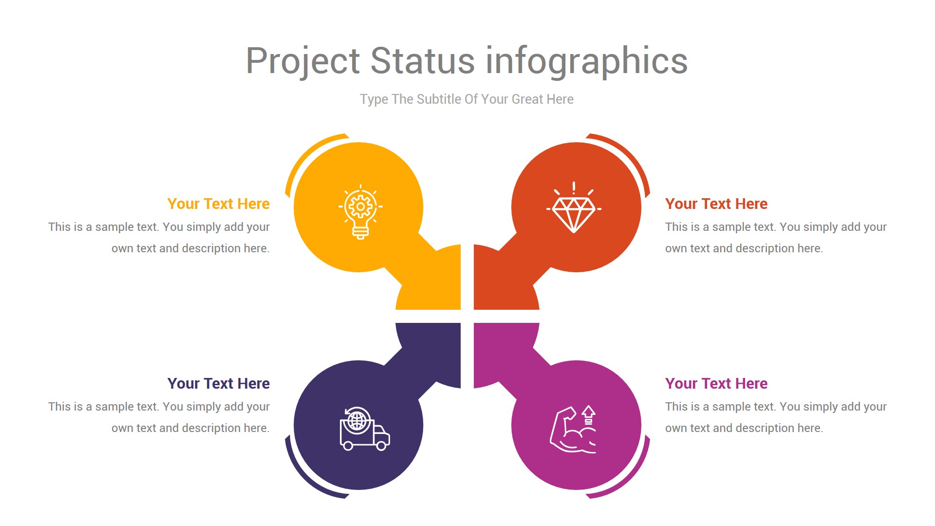 Project Status Infographics Keynote Template, Presentation Templates