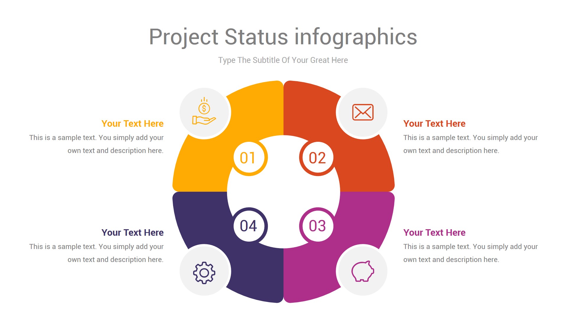 Project Status Infographics Keynote Template, Presentation Templates