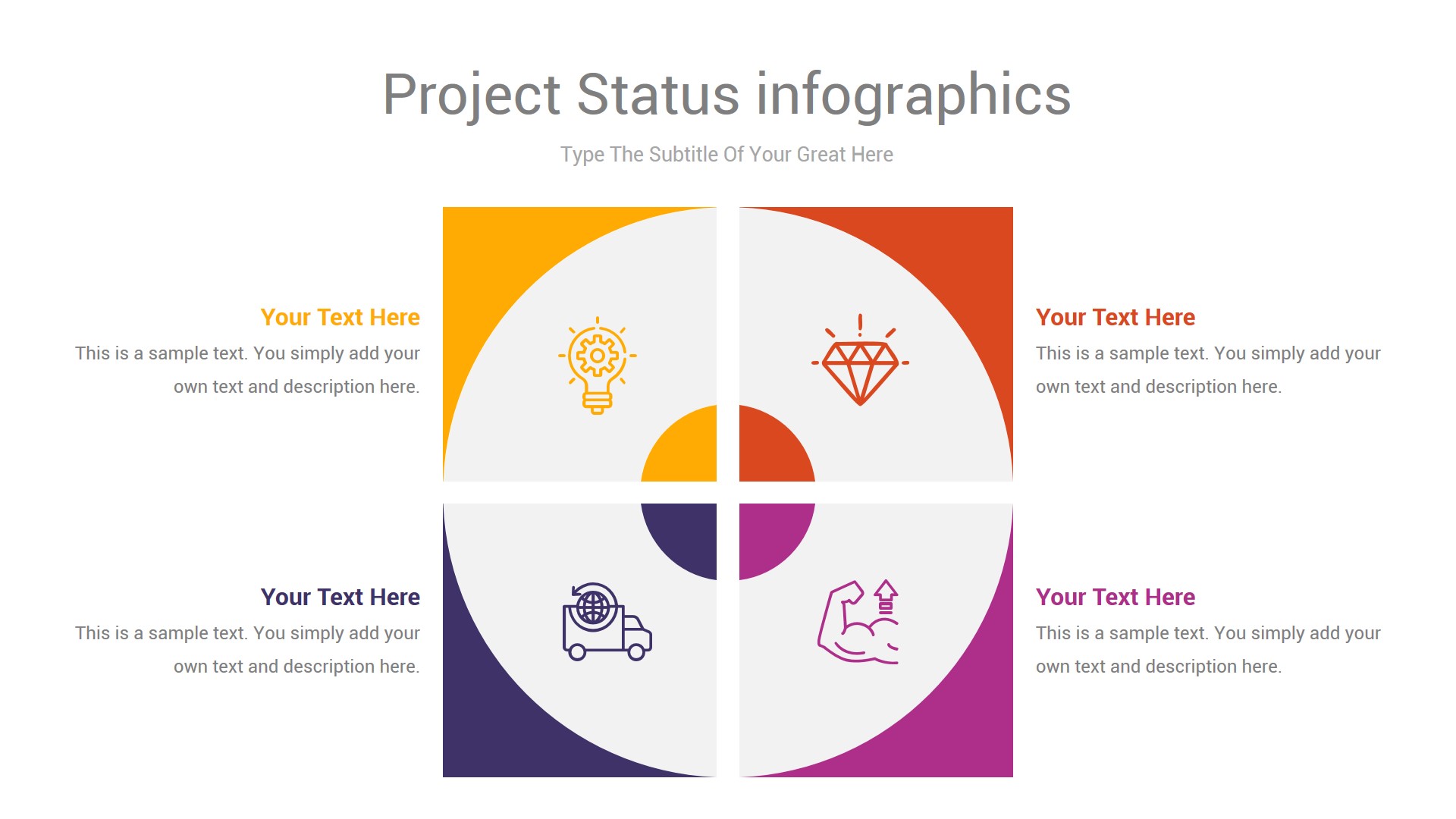 Project Status Infographics Keynote Template, Presentation Templates