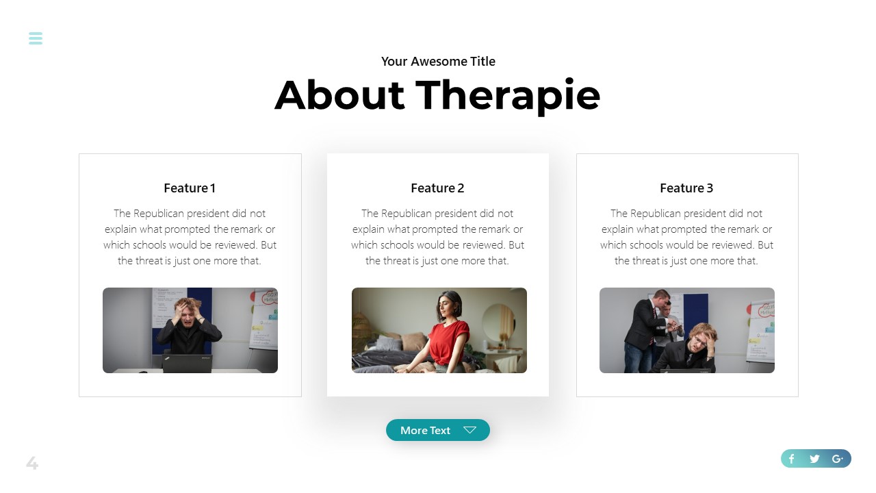 Therapie Mental Health Presentation Template, Presentation Templates
