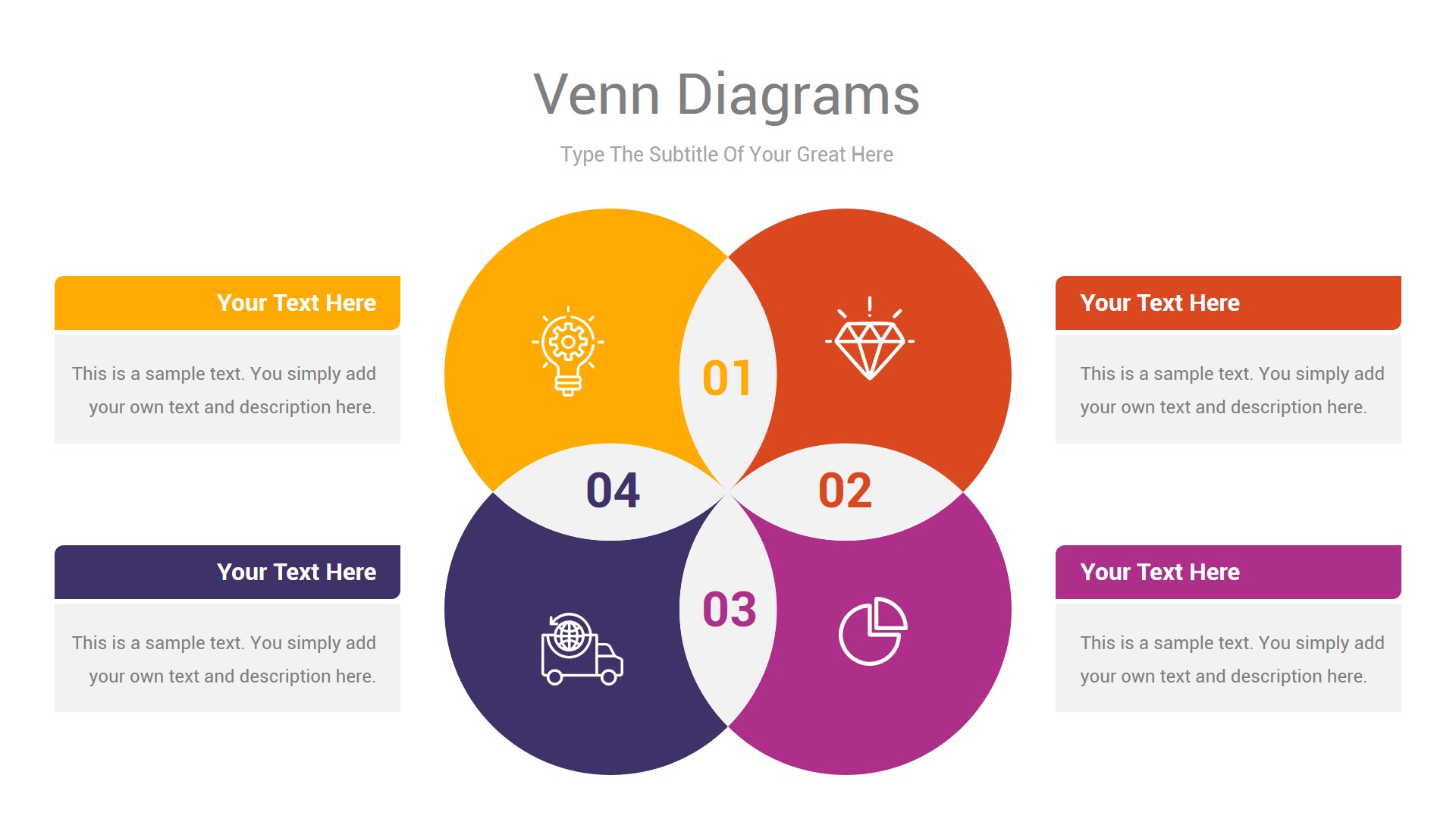 Venn Diagrams Google Slides & Illustrator Template, Presentation Templates
