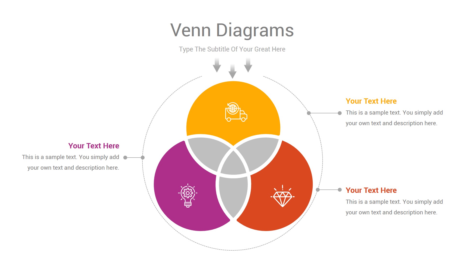 Venn Diagrams Google Slides & Illustrator Template, Presentation Templates