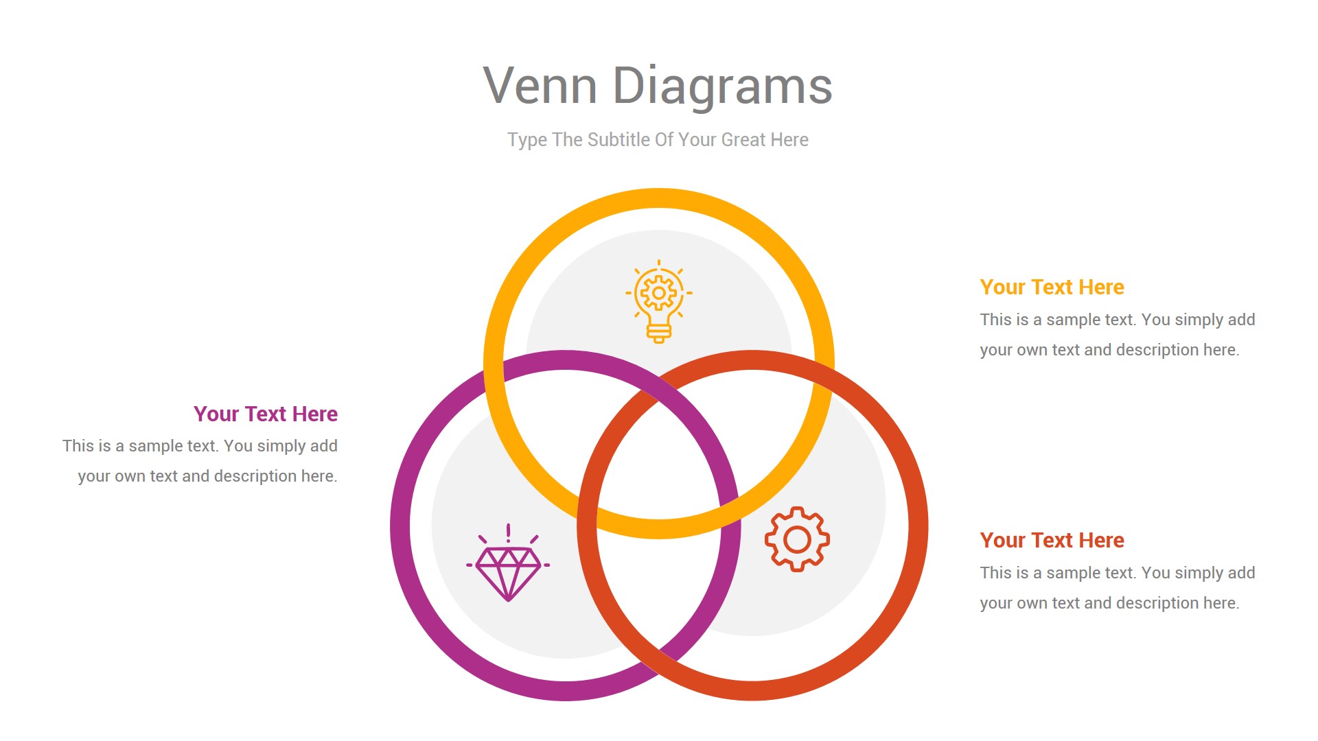 Venn Diagrams Google Slides & Illustrator Template, Presentation Templates