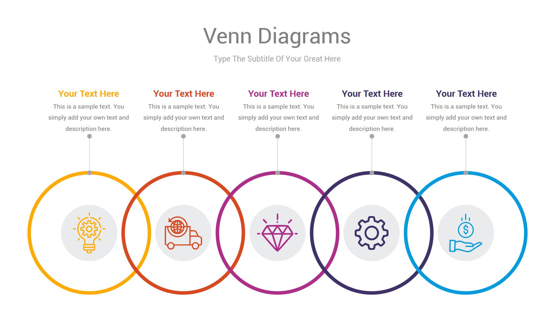 Venn Diagrams Google Slides & Illustrator Template, Presentation Templates