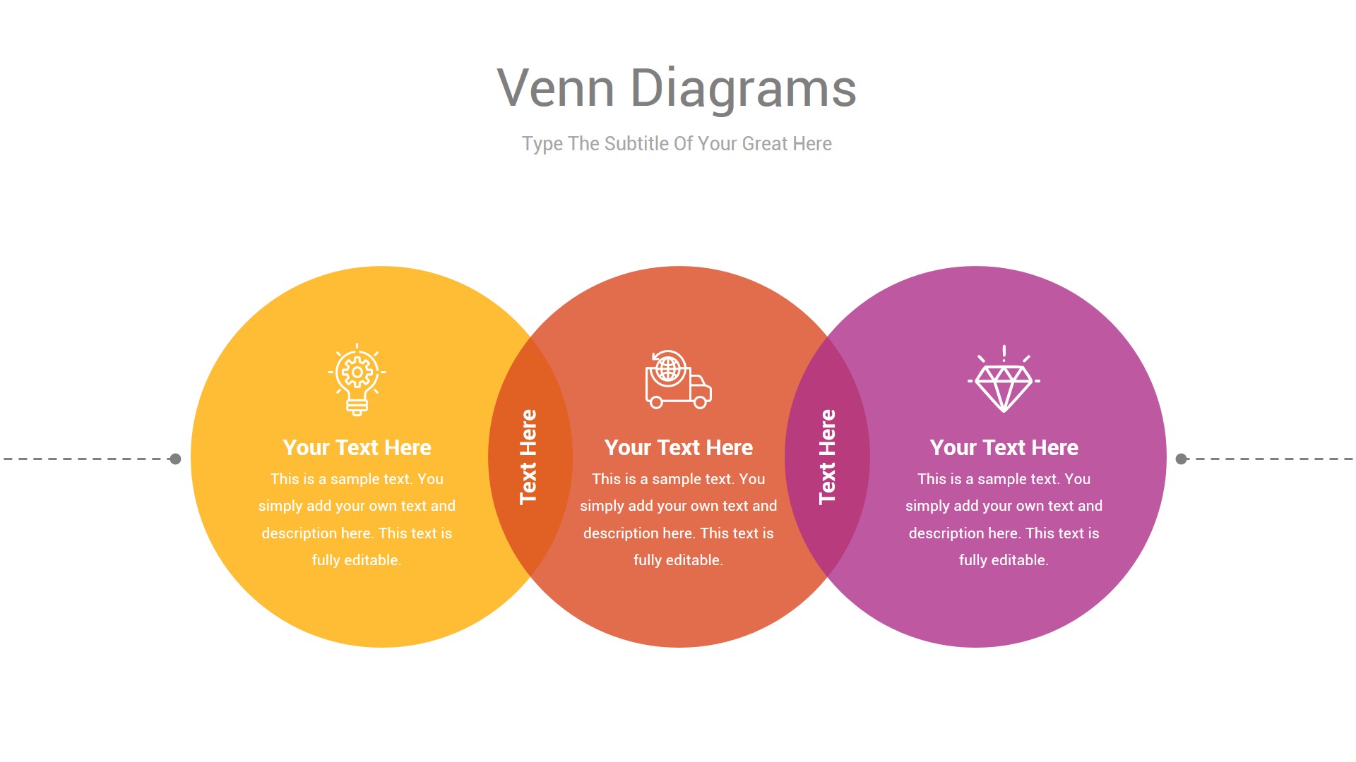 Venn Diagrams Google Slides & Illustrator Template, Presentation Templates