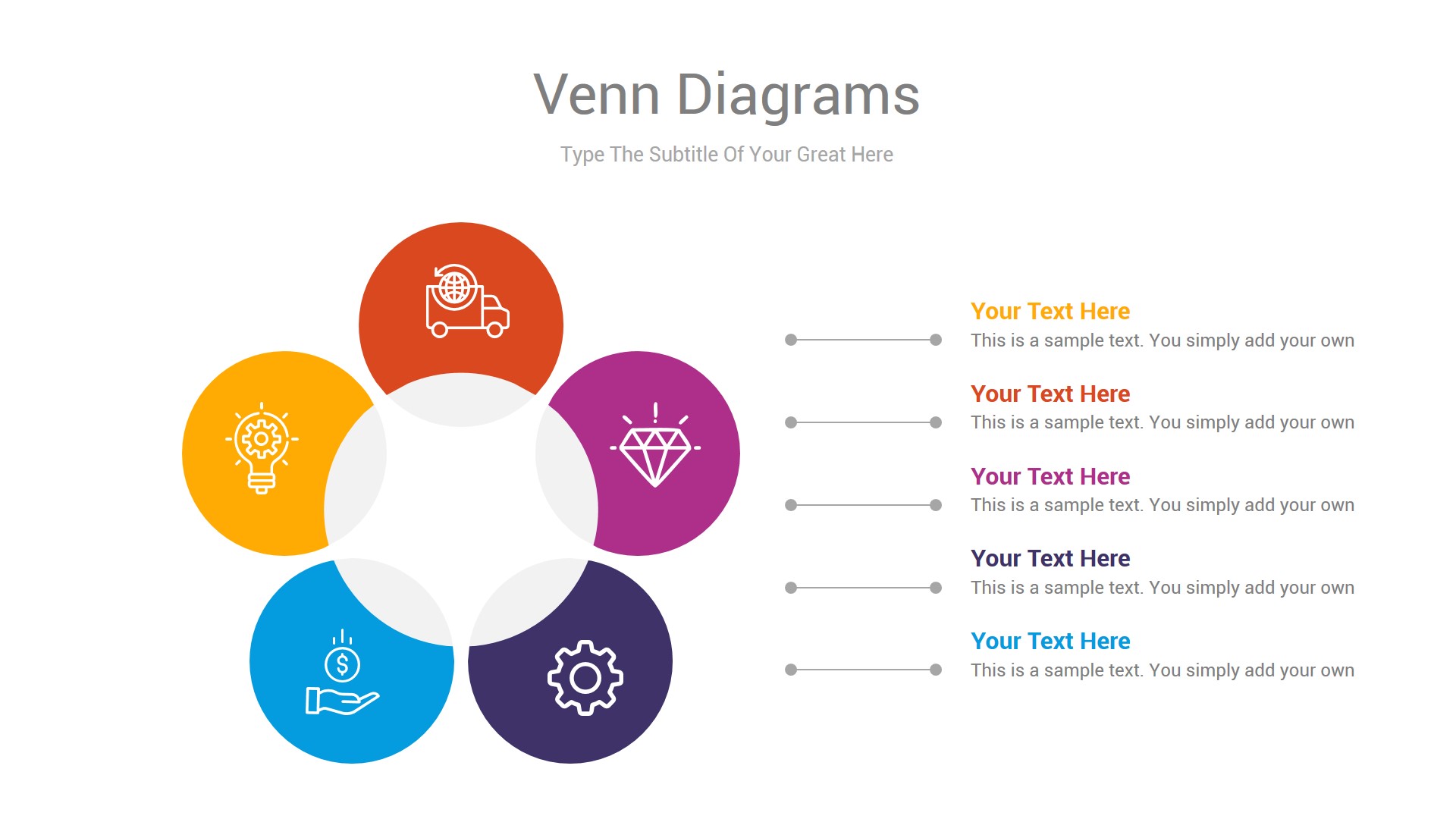 Venn Diagrams Google Slides & Illustrator Template, Presentation Templates