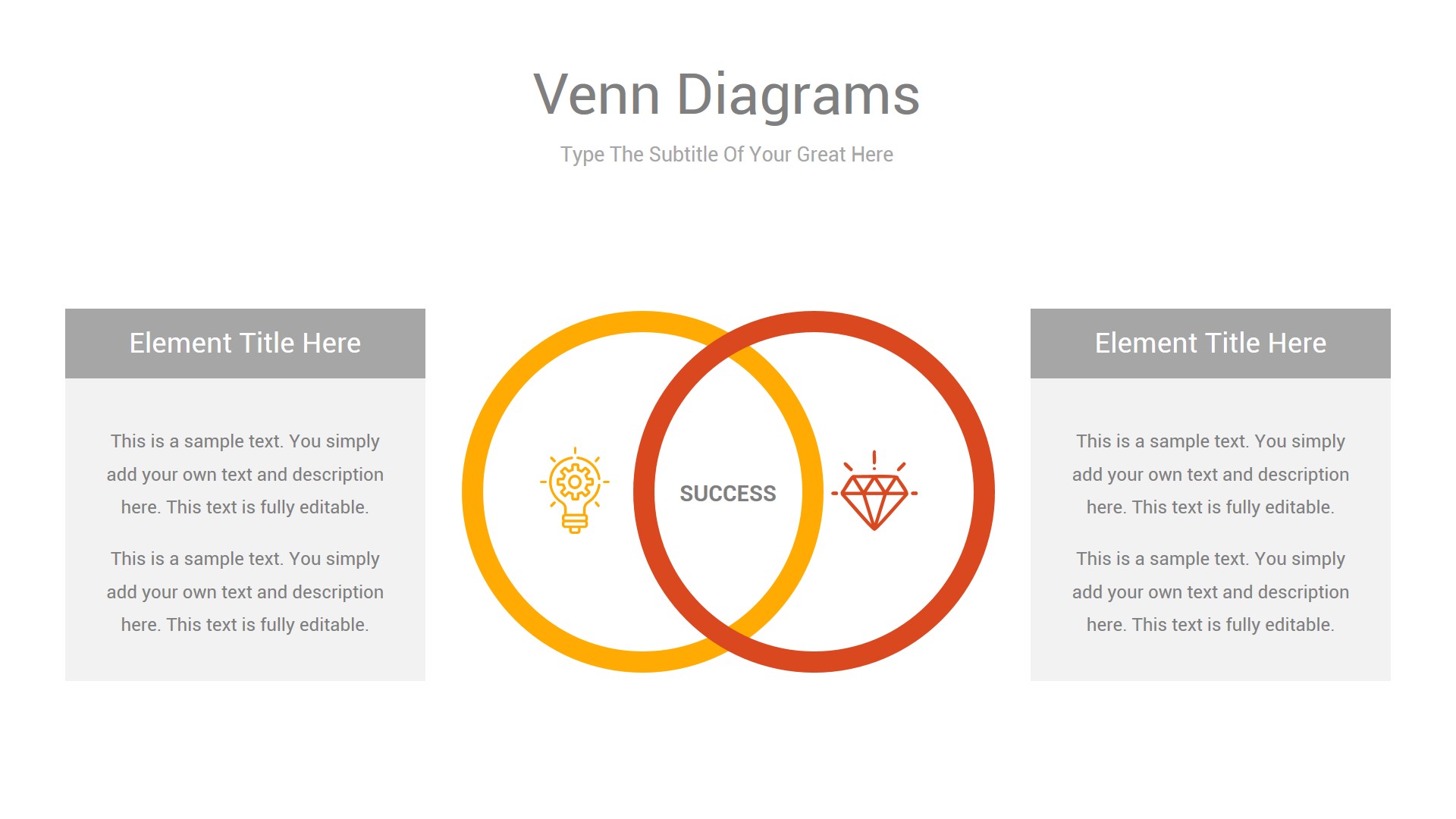 Venn Diagrams Google Slides & Illustrator Template, Presentation Templates