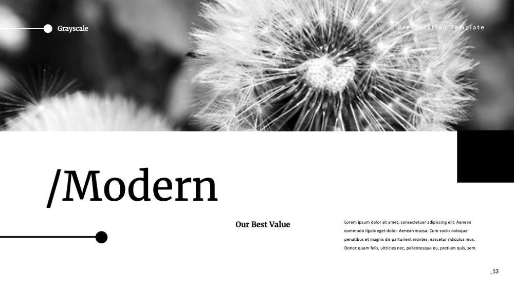 Grayscale Google Slide Template, Presentation Templates | GraphicRiver