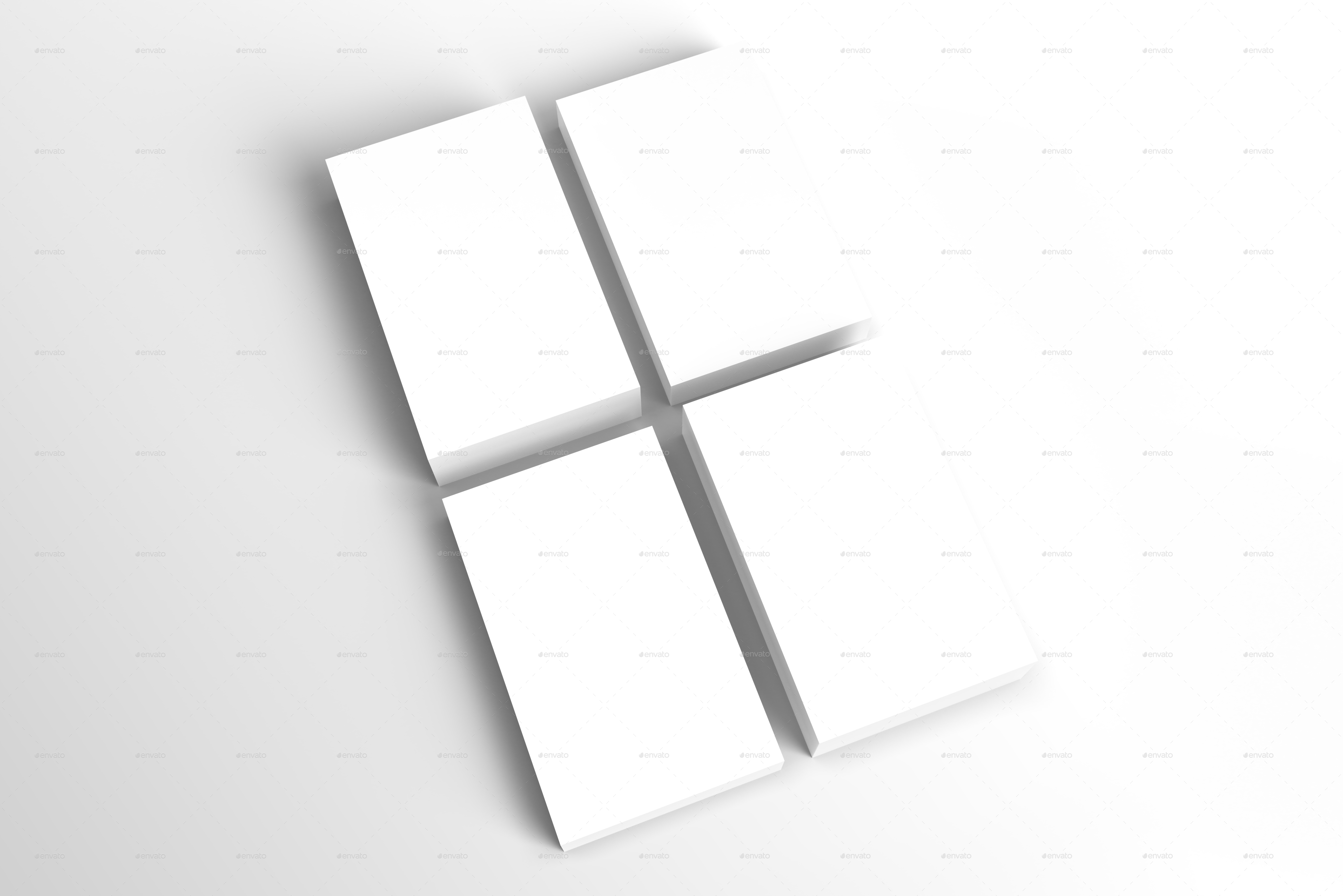 Business Card Stack Mock-up 2 Vertical, Graphics | GraphicRiver