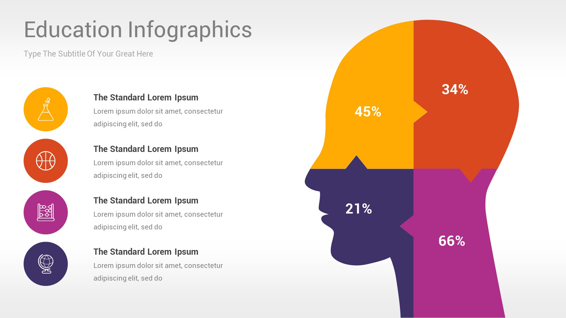 Education Infographics Google Slides & Illustrator Presentation by Neroox