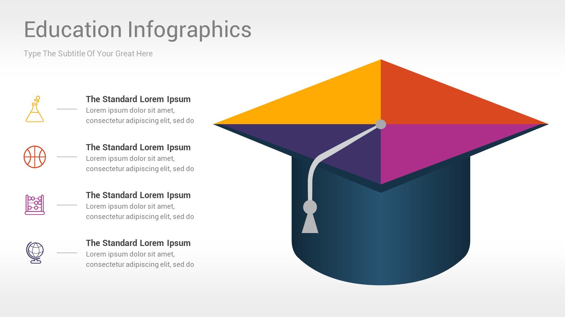 Education Infographics Google Slides & Illustrator Presentation by Neroox