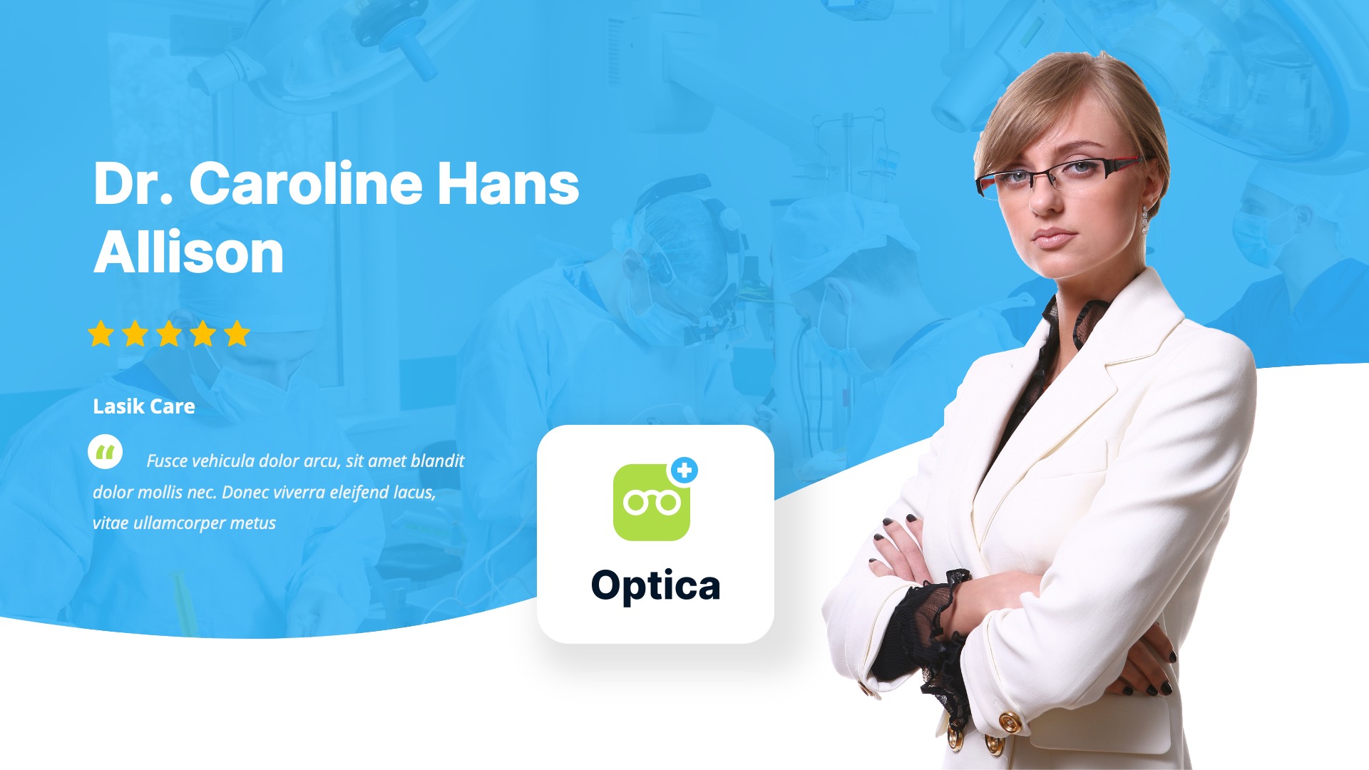 Optica - Optometrist & Eyecare Google Slides Template, Presentation ...
