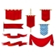 Medieval Flags and Banners Royal Vector Red Fabric, Vectors | GraphicRiver