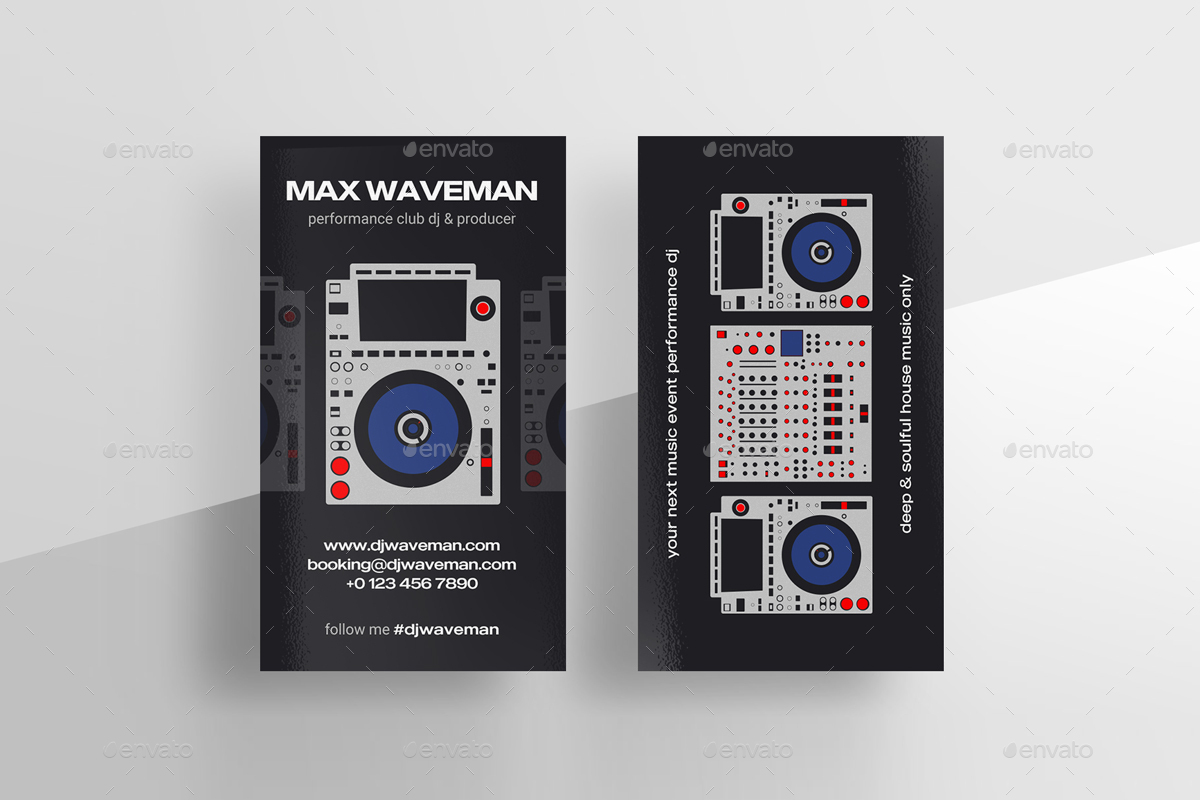 Digital DJ Business Card Template, Print Templates | GraphicRiver