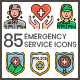 Emergency Services Icons, Icons | GraphicRiver