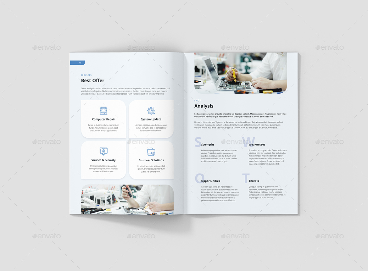 IT Services – Bundle Brochures Print Templates 8 in 1, Print Templates