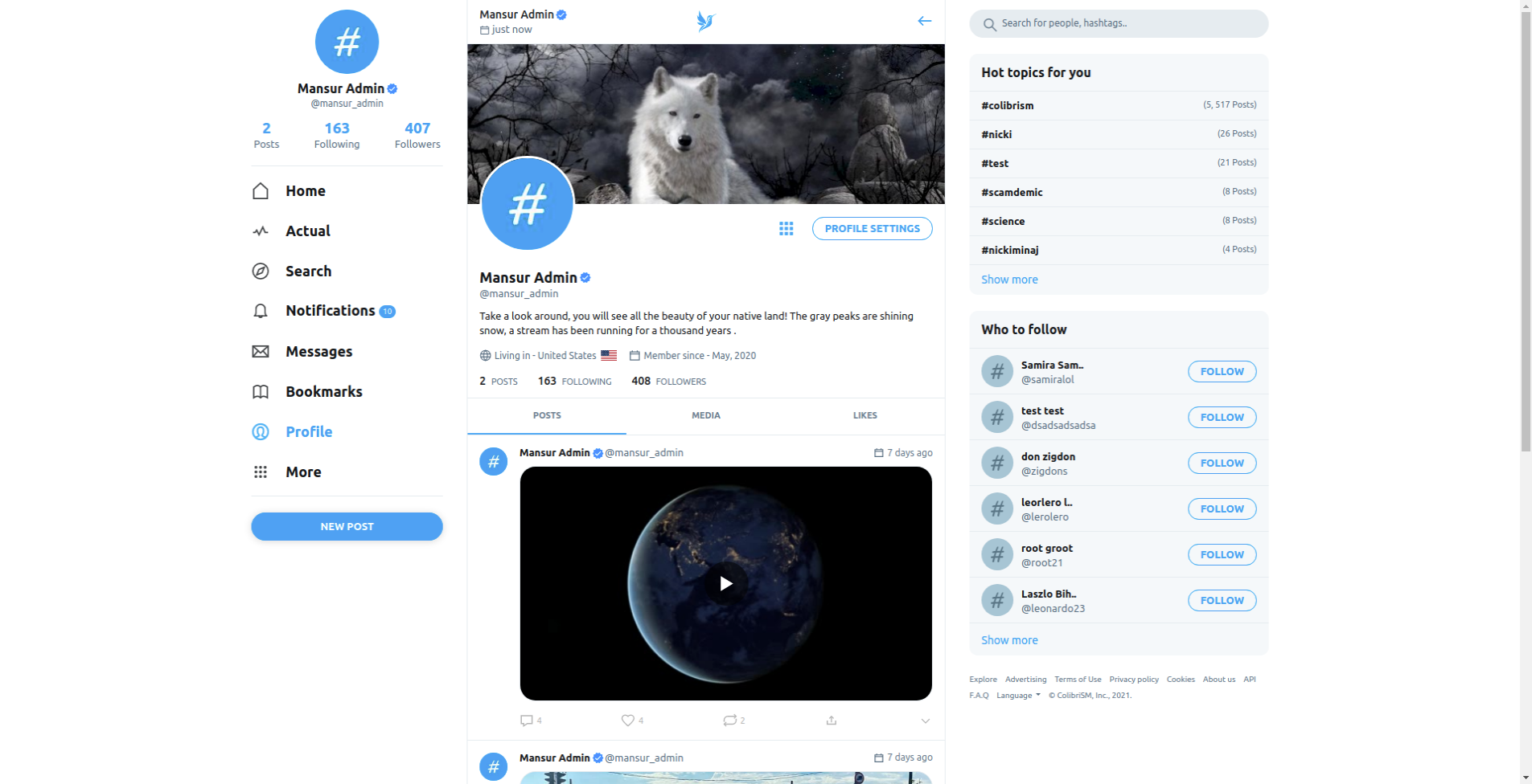 ColibriSM - The Ultimate PHP Modern Social Media Sharing Platform by mansur_tl