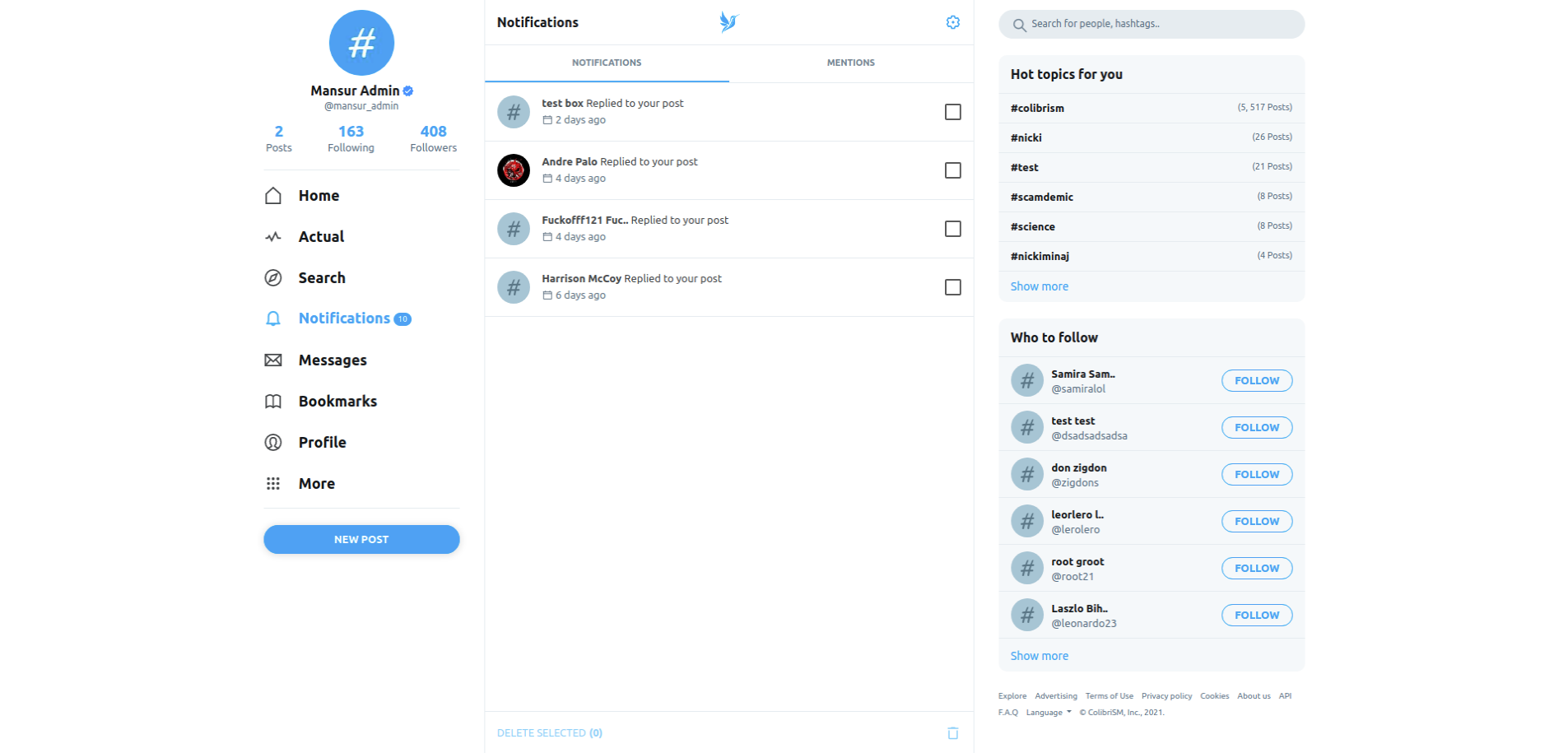 ColibriSM - The Ultimate PHP Modern Social Media Sharing Platform by mansur_tl
