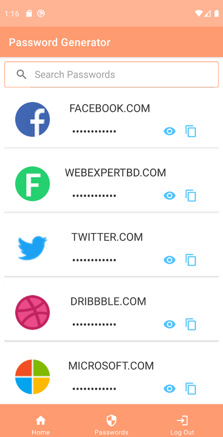 Password manager App With Firebase and Admob by WebExpertBD | CodeCanyon