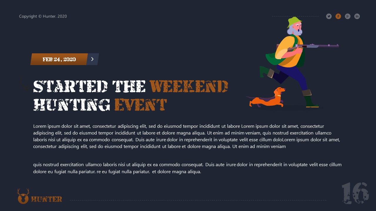 Hunter Hunting Powerpoint Presentation Template Fully Animated ...