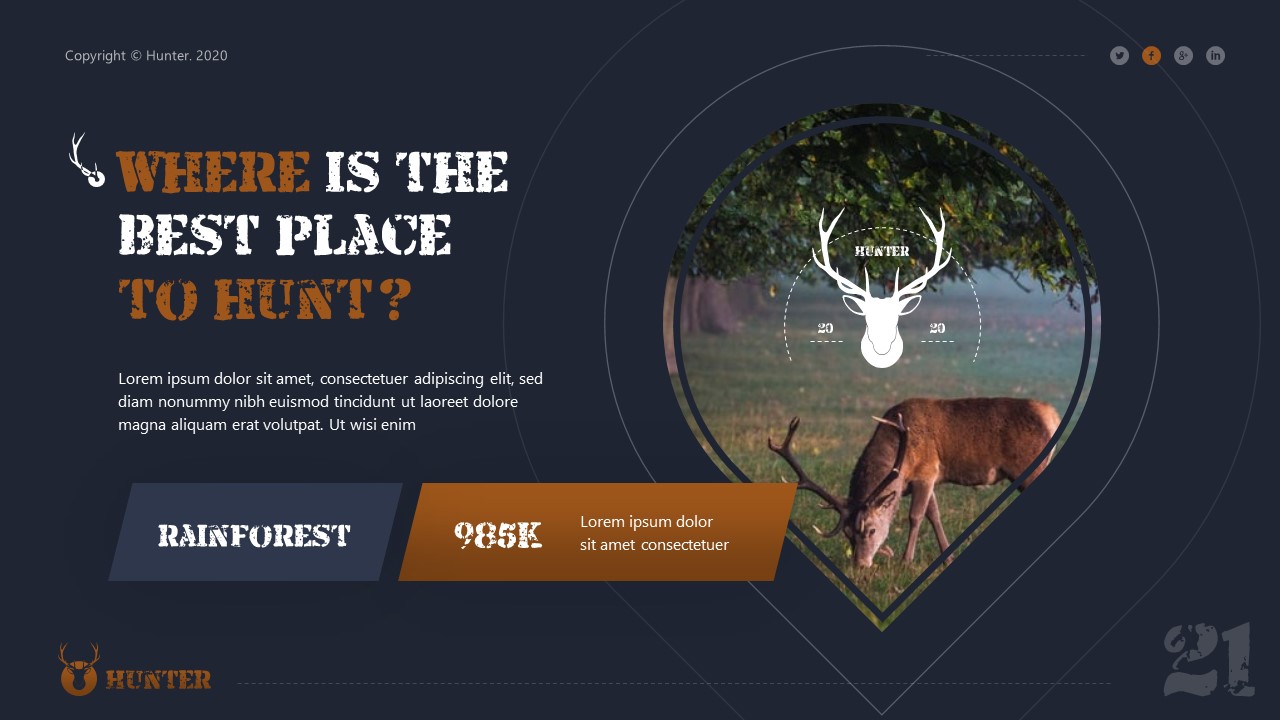 Hunter Hunting Powerpoint Presentation Template Fully Animated ...
