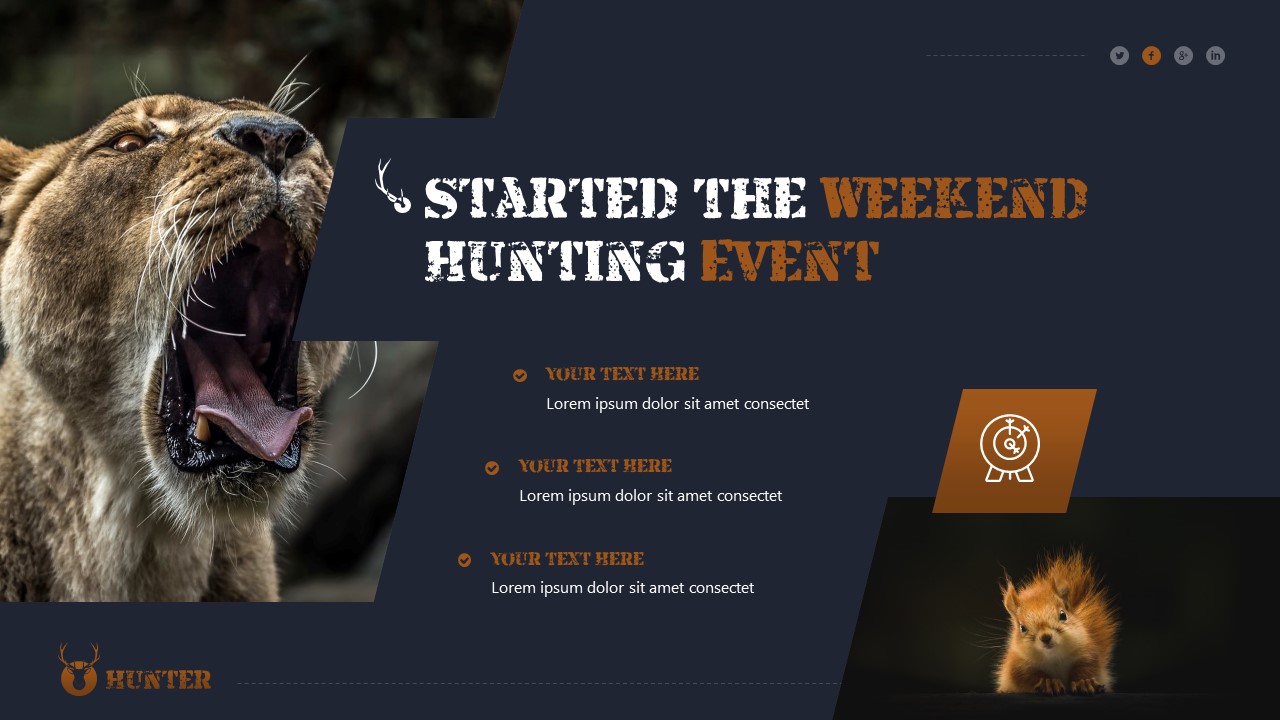 Hunter Hunting Powerpoint Presentation Template Fully Animated ...